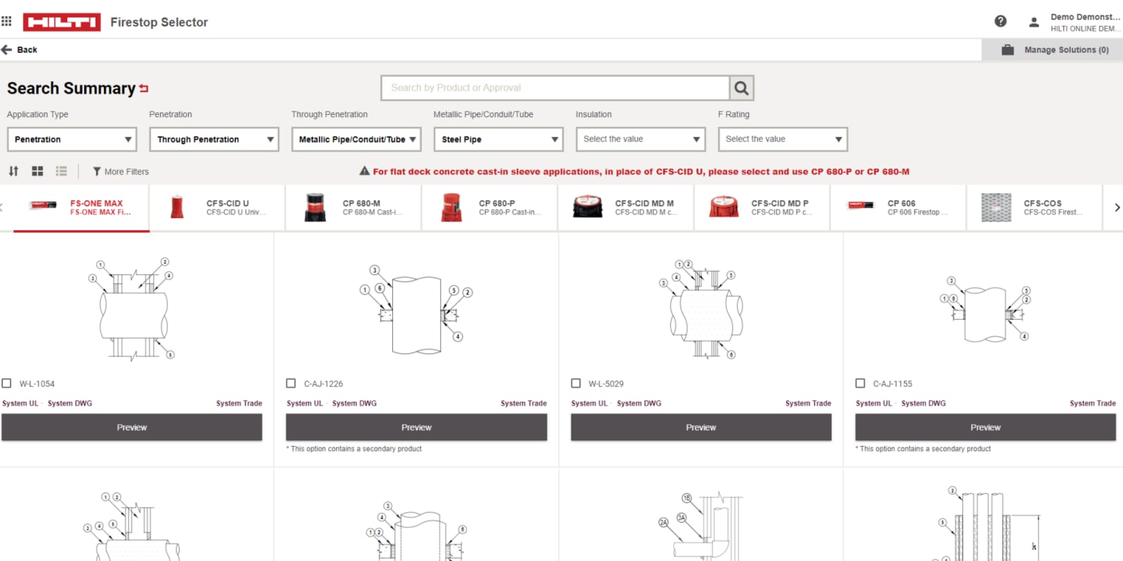 Firestop Selector - Hilti Canada