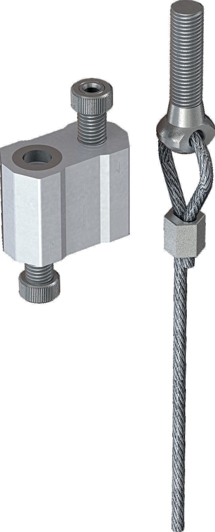 MW-EB L Cable lock kit with wire rope eyebolt ending - Wire suspension ...